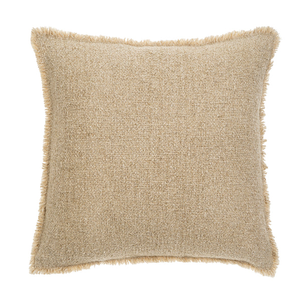 Indaba Fringed Boucle Pillow 1-0810 Light Sand - Crocus & Ivy Interiors