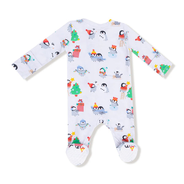 Angel Dear Baby Footie 651-F25-HPE Holiday Penguins Gray - Crocus & Ivy ...