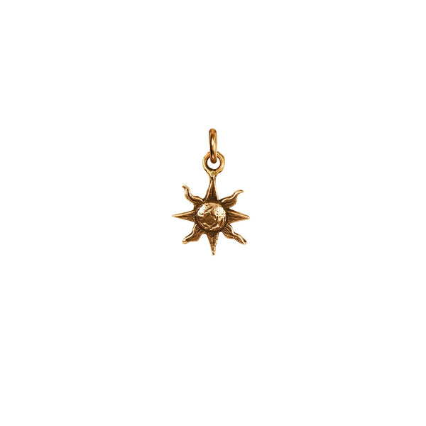 Pyrrha Bronze Sun Symbol Charm BCH4012-X - Crocus & Ivy Interiors